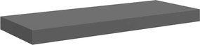 Plovoucí nástěnné police 4 ks lesklé šedé 60x23,5x3,8 cm MDF 323792
