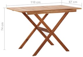 vidaXL Marketos Zahradní stůl 110 x 67 x 74 cm masivní akáciové dřevo
