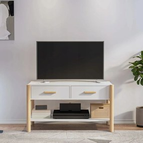 Tv Stolek Bílý 82 X 38 X 45 Cm Kompozitní Dřevo Bílá