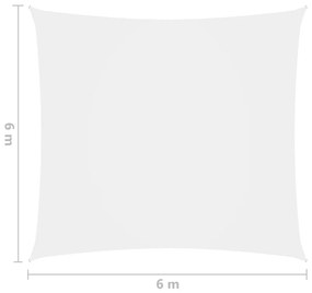 Stínící plachta oxfordská látka čtvercová 6 x 6 m bílá,  135252