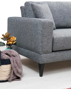 Hanah Home Dvoumístná pohovka NORDIC šedá 180 cm 560ARE1504