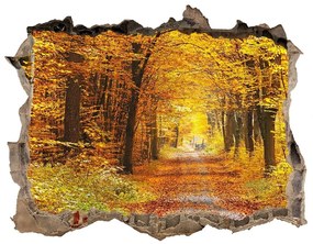 Wallmuralia Nálepka fototapeta 3D výhled Podzim les 95x64 cm