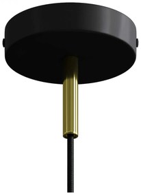 creative cables Závěsná lampa s textilním kabelem, kovovými detaily a 7cm kabelovou průchodkou Barva: Bílá-měď