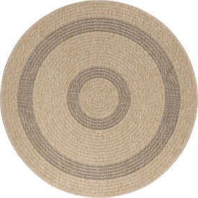 Ayyildiz, Kusový koberec Comilla 886 Black kruh, 120x120 (průměr) kruh, hnědá, chodba / předsíň