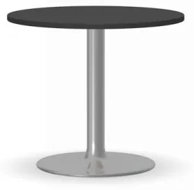 Konferenční stolek ZEUS II, průměr 600 mm, chromovaná podnož, deska grafit