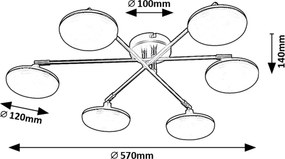 Rabalux Černé stropní LED svítidlo Madi 570mm 24W 71063