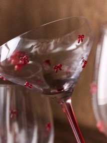 Sinsay - Sklenice z barevného skla s 3D mašličkami - červená