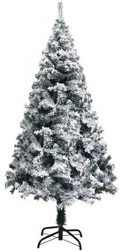 320963 vidaXL Umělý vánoční stromek zasněžený zelený 150 cm PVC
