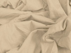 Jersey prostěradlo BASIC krémové 180 x 200 cm
