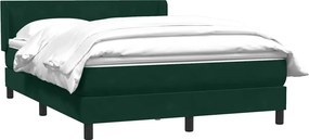 Box spring postel s matrací tmavě zelená 160x220 cm samet 3317994