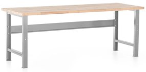 Dílenský stůl Basic s čelní deskou 200 x 80 cm, šedá - ral 7038