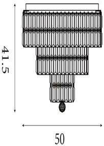 Searchlight 61321-6AB - Stropní svítidlo EMPIRE 6xE14/60W/230V IP44