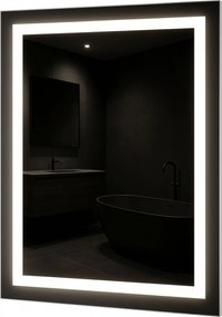 Zrcadlo Velké koupelnové Luna 90x100 cm Led podsvícené Moderní závěsné