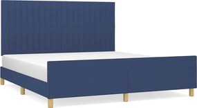 Rám postele bez matrace modrý 160 x 200 cm textil 3125233