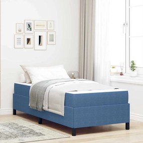 Rám postele s matrací Modrá 90 x 190 cm textil 3399098