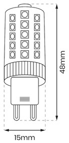 LED žárovka G9 neutrální 4000k 3,5w 320 lm