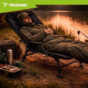 Skládací rybářská židle Trizand s nastavitelným opěradlem a nohama