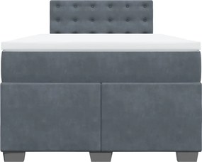 Box spring postel s matrací tmavě šedá 120 x 200 cm samet 3288595