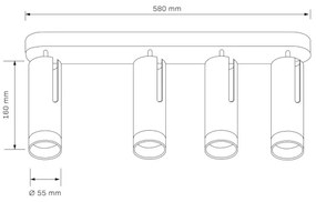 Bodové svítidlo FADO 4xGU10/10W/230V bílá