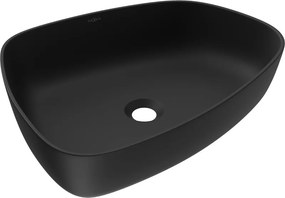 Mexen Ono konzolové umyvadlo z konglomerátu 51 x 39 cm, černé - 23045171