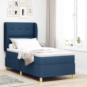 Postel s boxspringem s čelo Modrá 200 x 80 cm textil 3340724