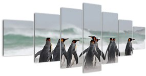 Obraz tučňáků u oceánu (210x100 cm)