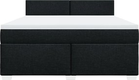 Box spring postel s matrací černá 180x200 cm textil 3288262