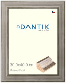 DANTIK rámeček 30x40 | Museo stříbrná (Plexi Čiré)