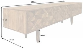 Noble Home Přírodní dřevěný televizní stolek Alpine