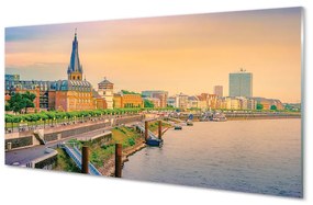 akrylový obraz Německo Sunrise River 120x60 cm