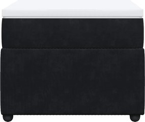 Box spring postel s matrací černá 100x200 cm samet 3285622