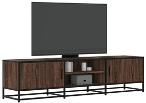 TV skříňka hnědý dub 160 x 35 x 41 cm kompozitní dřevo a kov