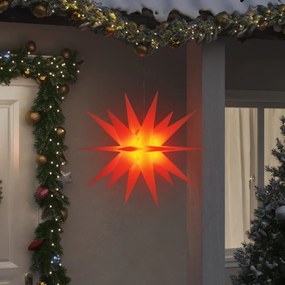 vidaXL Svítící vánoční hvězdy s LED 3 ks skládací 100 cm [3190448] Barva: Červená