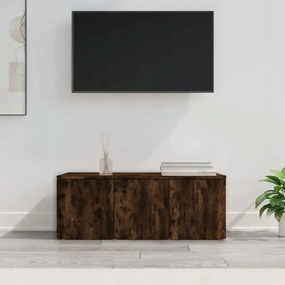 Tv Stolek Betonově Šedý 80 X 34 X 30 Cm Kompozitní Dřevo Kouřový dub