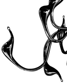 Designový lustr Snake 2 černé