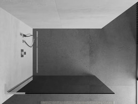 Mexen Kioto L, sprchová zástěna Walk-In 110 x 200 cm, 8mm šedé sklo, chromový profil, 800-110-103-01-40