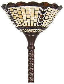 Stojací lampa Tiffany Odyle – 38x186 cm