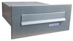 Nerezová poštovní schránka DLS-B-04 pro zazdění do sloupku, přední vhoz a zadní výběr