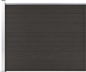 Plotový dílec WPC 175 x 146 cm černý 148985