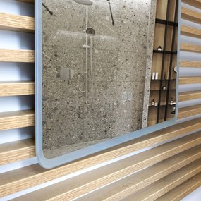 Mereo Mereo, obdélníkové LED zrcadlo 60x80 cm, přední podsvícení, topná podložka, MER-CN172