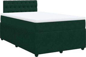 Box spring postel s matrací tmavě zelená 120 x 200 cm samet 3287719