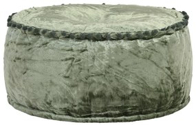 Kulatý taburet samet 40 x 20 cm zelený 287567