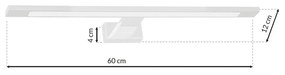 Nástěnné LED svítidlo Shine, 1x LED 12w, 4000k, (60 cm), w