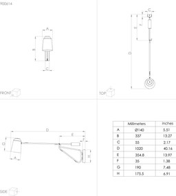 Eglo 900614 - Nástěnná lampa LORETO 1xE27/28W/230V