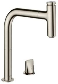 Hansgrohe M71 - Dřezová baterie M7119-H200 s výsuvnou sprškou, 2-otvorová instalace, sBOX, vzhled nerezu 73804800