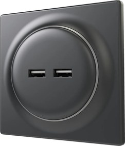Zásuvka fibaro walli usb zásuvka matný antracit