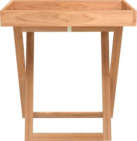vidaXL Skládací stolek s podnosem 52x36x56,5 cm masivní ořechové dřevo [350349]