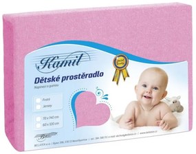 Bellatex Dětské jersey prostěradlo růžová rozměr 60x120 cm