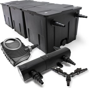 Sada jezírkové filtrace SunSun CBF-350C / CUV-218 – 90000 L, 10000 l/h, 80 W (55169)