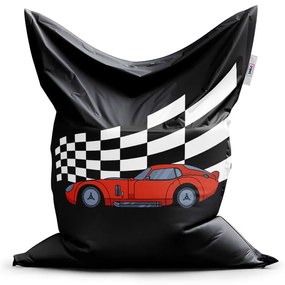Sedací vak Classic závodní auto, černá / červená